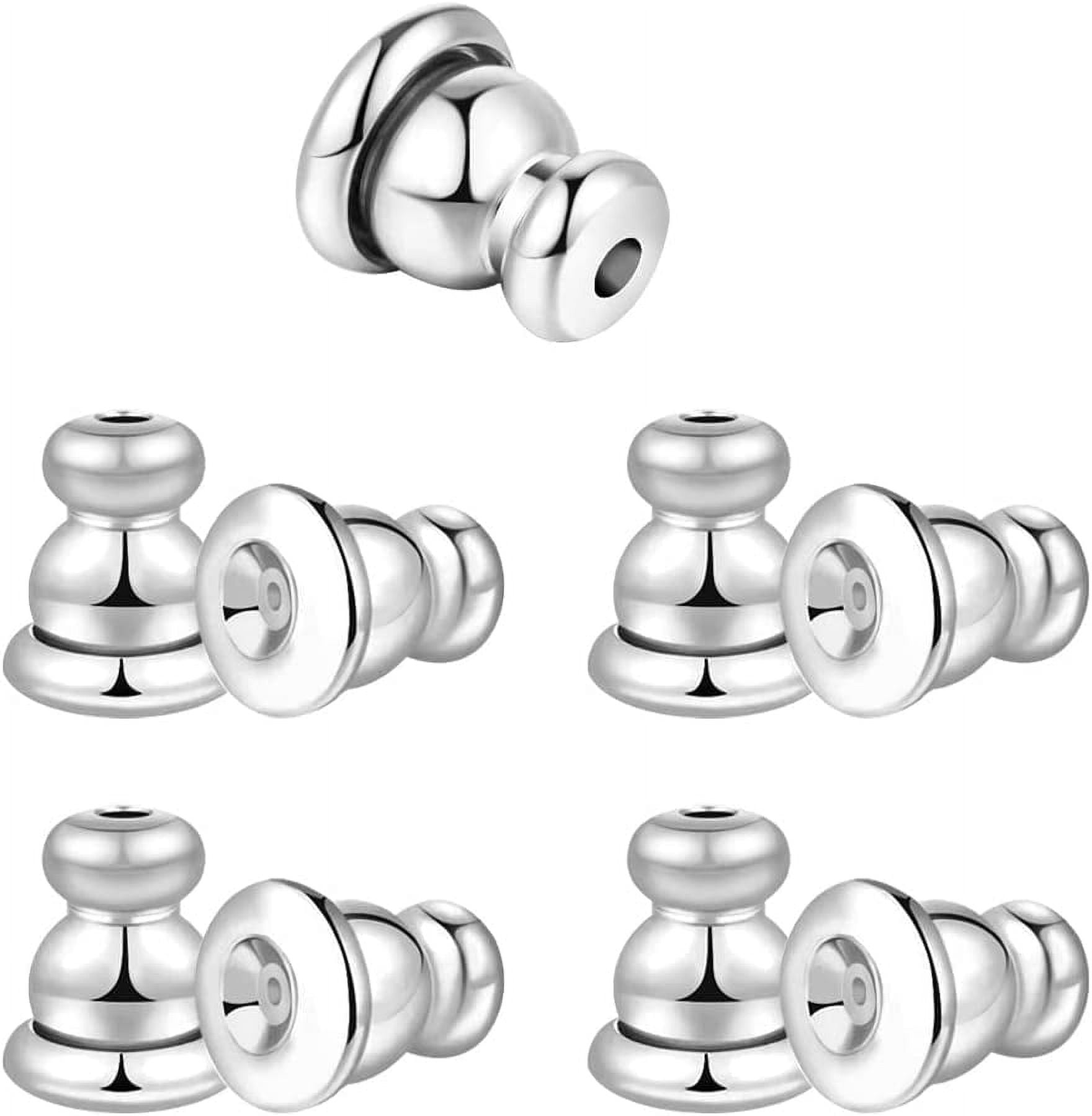 5 Pairs Locking Earring Backs, S925 Plated Earrings Back for Studs ...