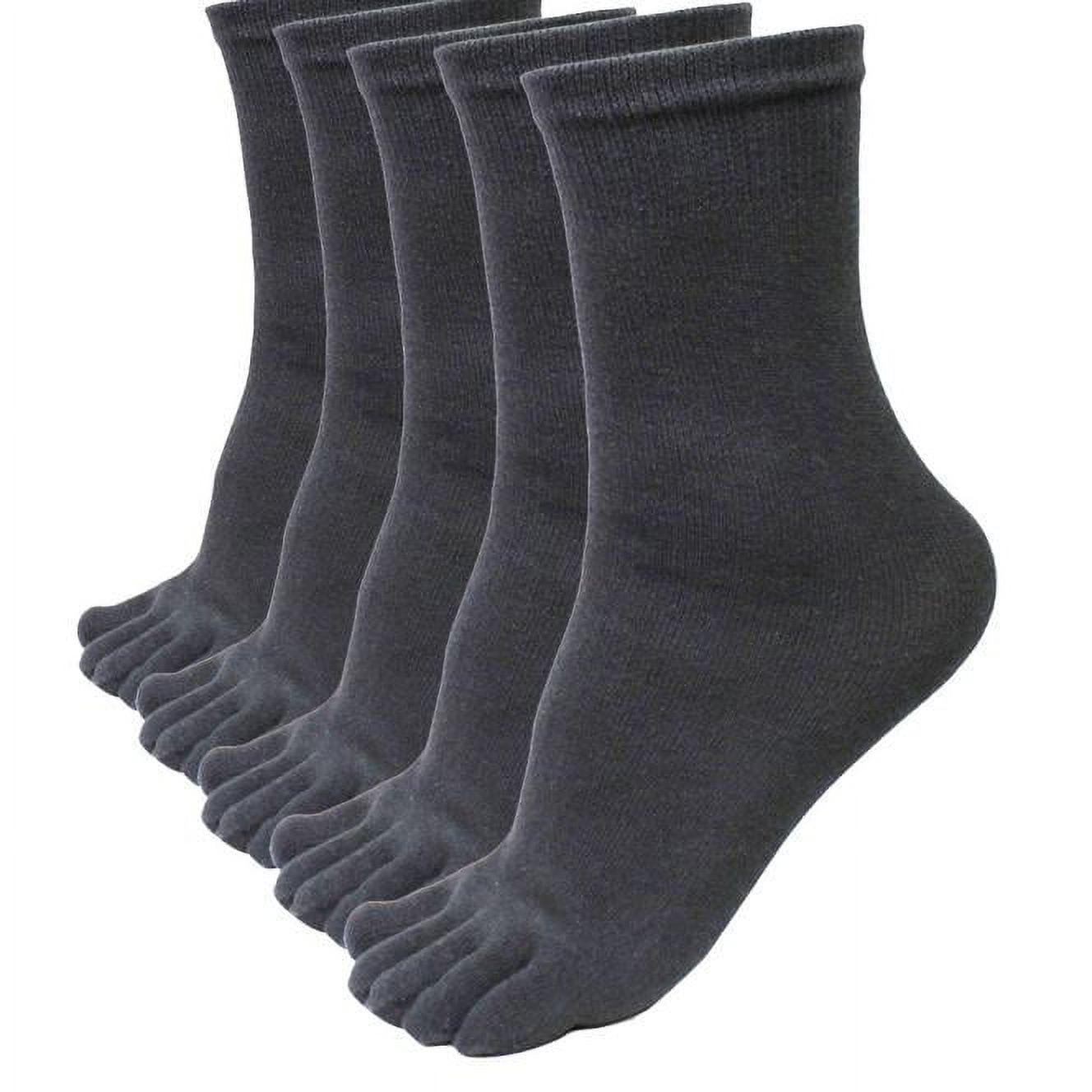 5 Pairs Men Sports Running Five Finger Toe Socks Elastic Short Soild ...