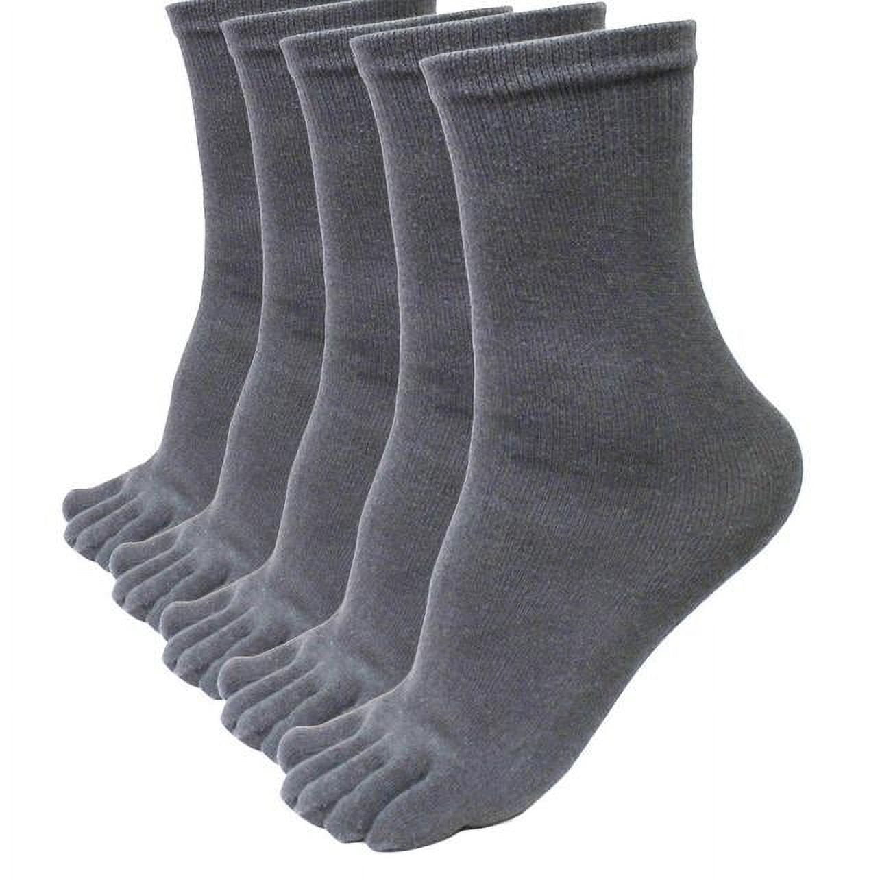 5 Pairs Men Sports Running Five Finger Toe Socks Elastic Short Soild ...