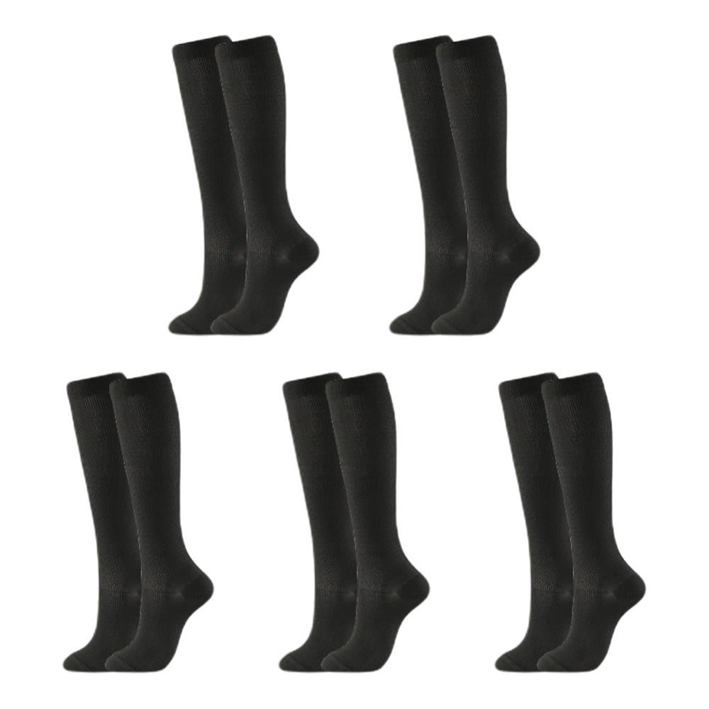5 Pairs Men Women Compression Stockings 20-30 Mm Flight Pregnancy ...