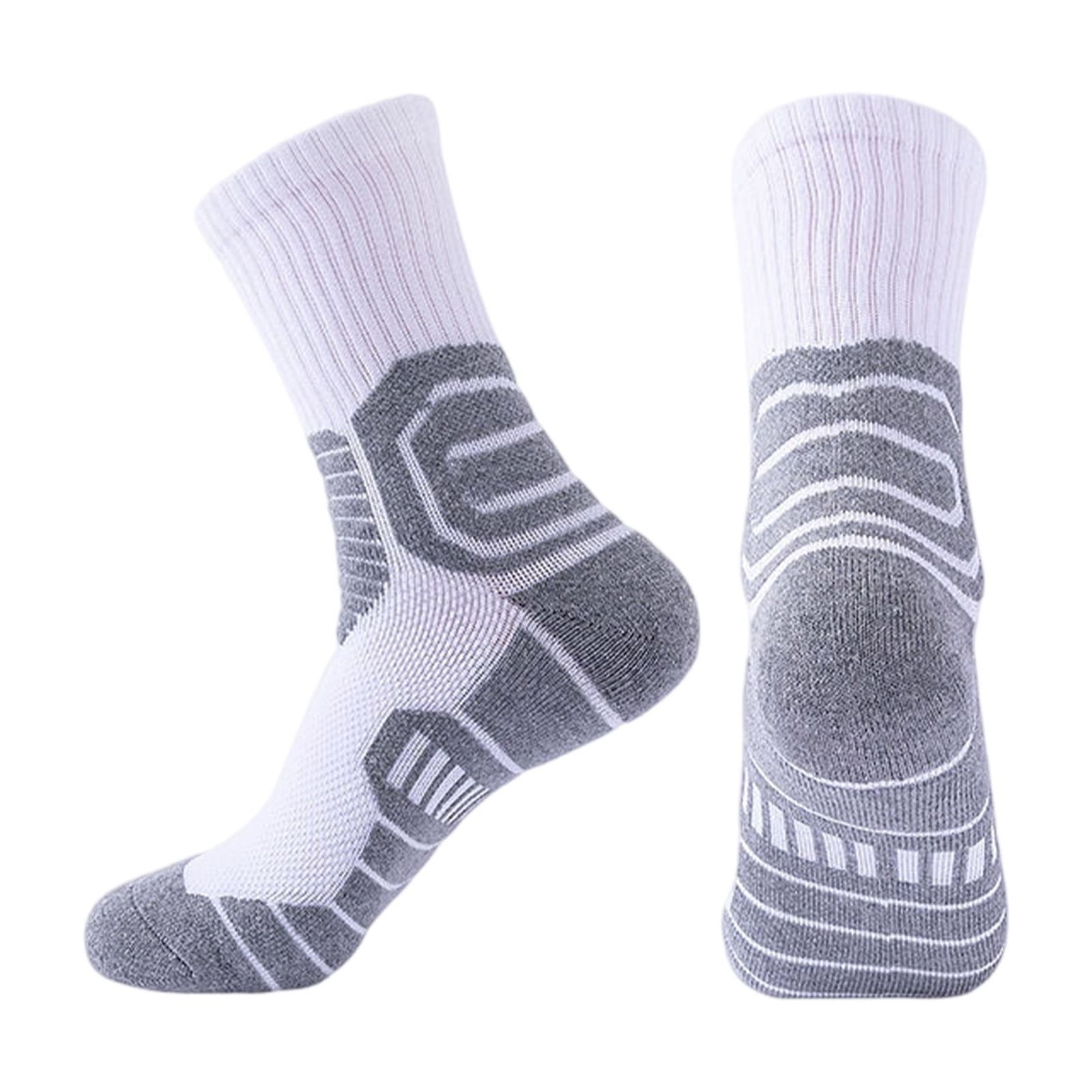 5 Pairs Men's Performance Cotton Moisture Wick Sports Hiking Workout ...