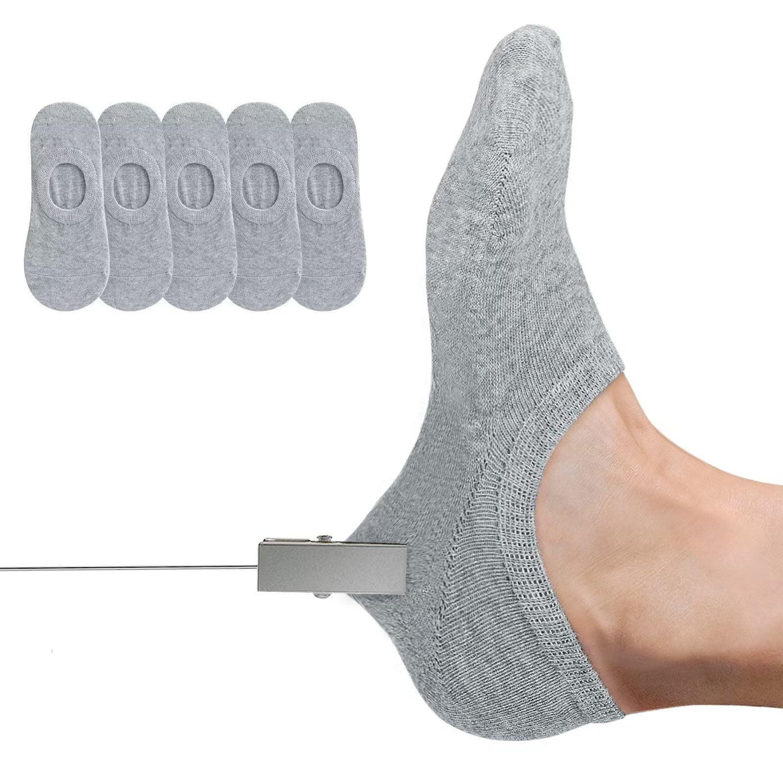 5 Pairs Non Silicone Trainer Socks For Men And Women Boat Socks Solid ...