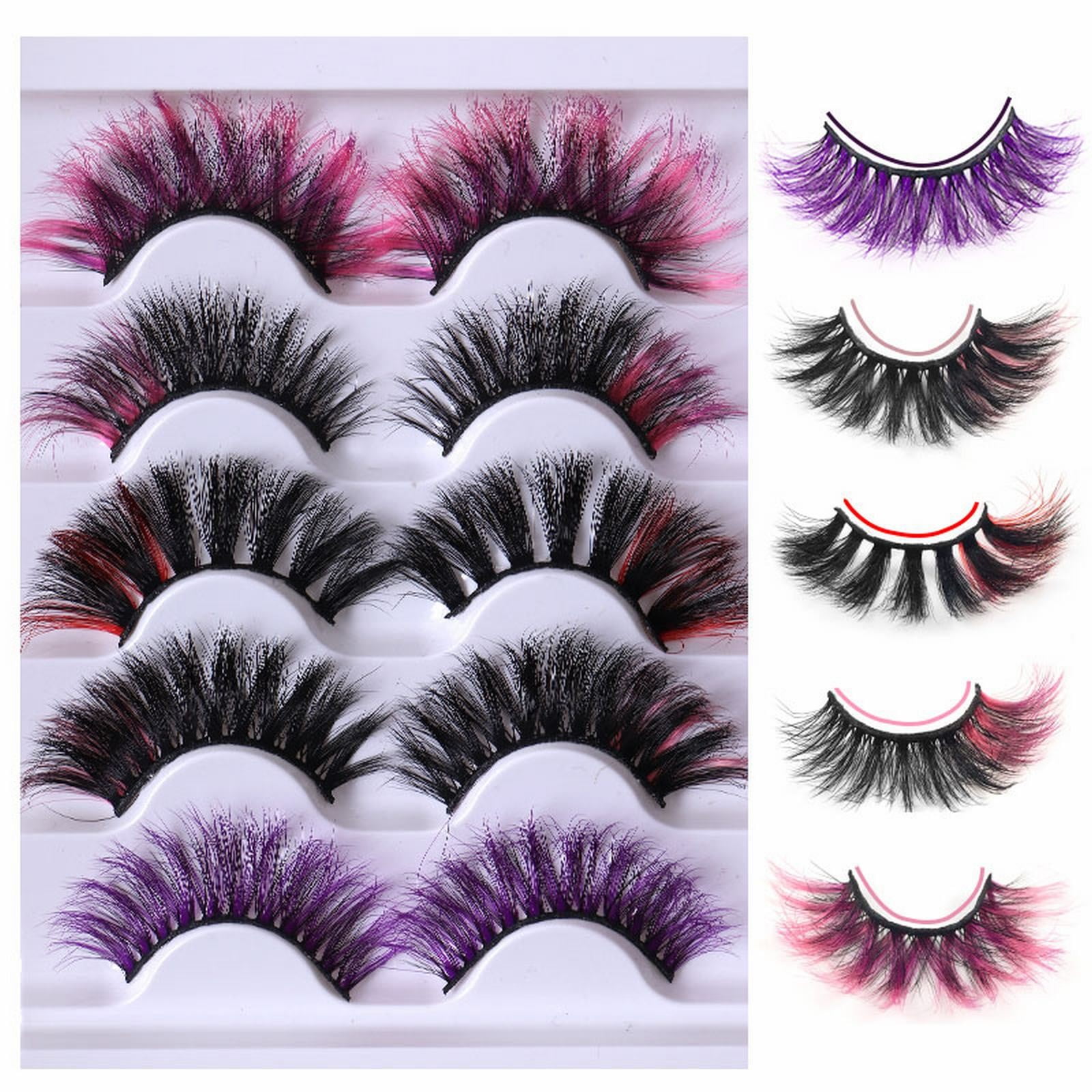 5 Pairs Of Imitation False Eyelashes Thick Eyelashes 3d False Eyelashes ...