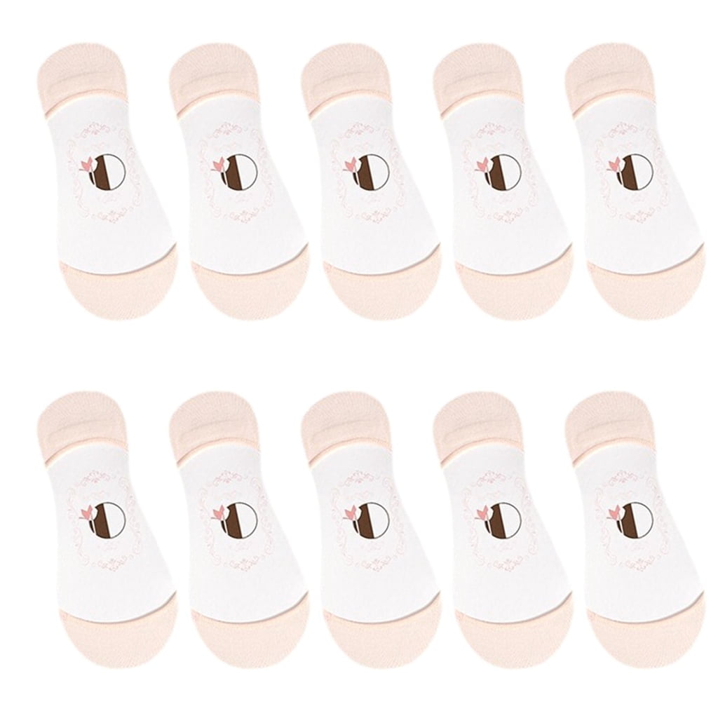 5 Pairs Of Women's Lightweight Ankle Socks With Silicone Grip Low Cut ...