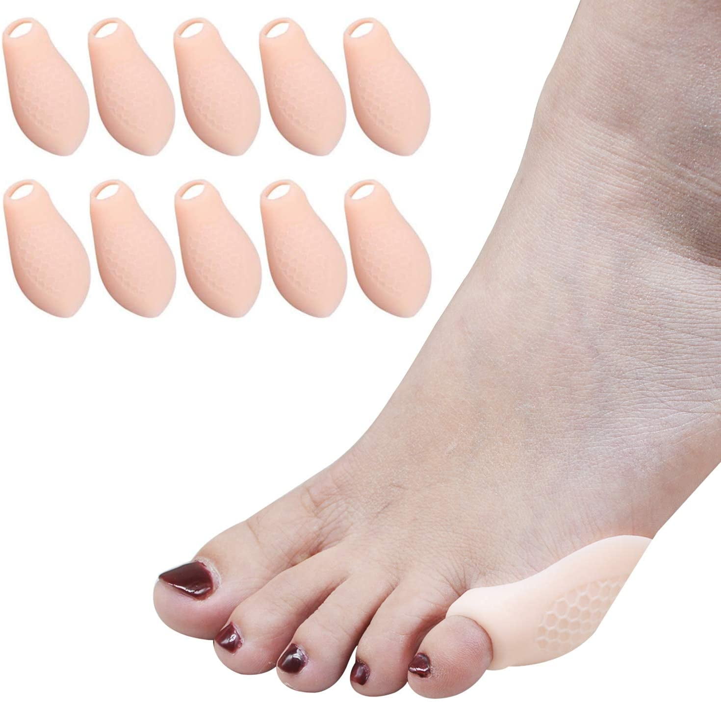 5 Pairs Pinky Toe Protector, Soft Gel Toe Bunion Guards, New Material ...