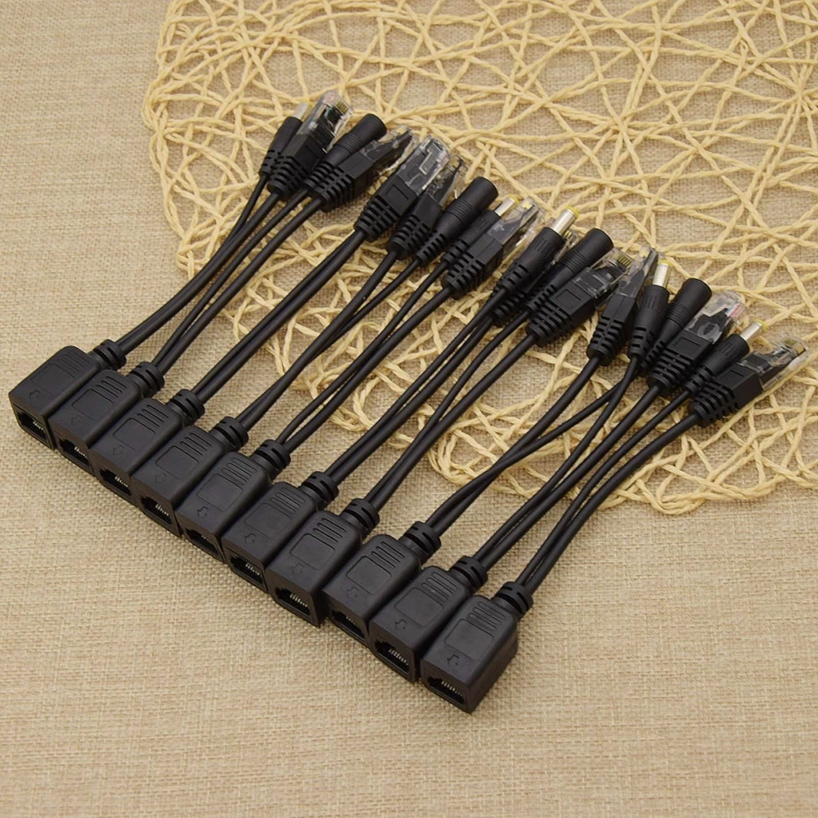 5 Pairs Poe Adapter Cable Rj45 Poe Injector Poe Splitter Kit Power ...