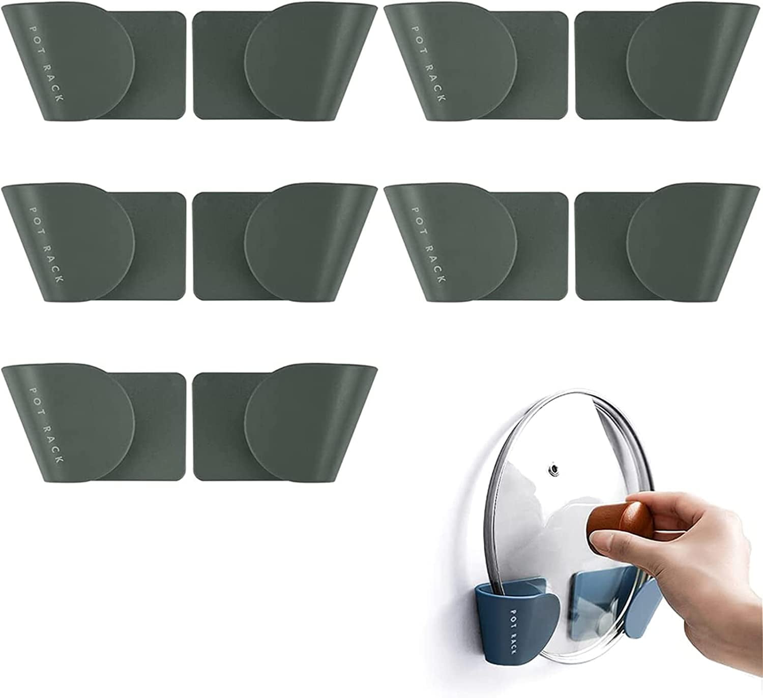 5 Pairs Pot Lid Organizers Inside Cabinet, Pot Lid Holder Cabinet ...