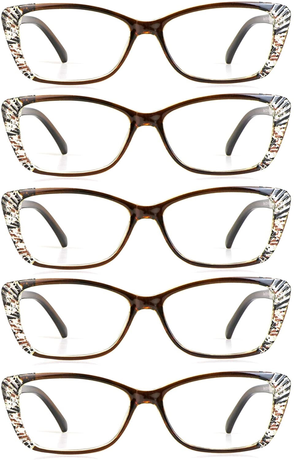 5 Pairs Reading Glasses, Blue Light Blocking Glasses, Computer Reading ...