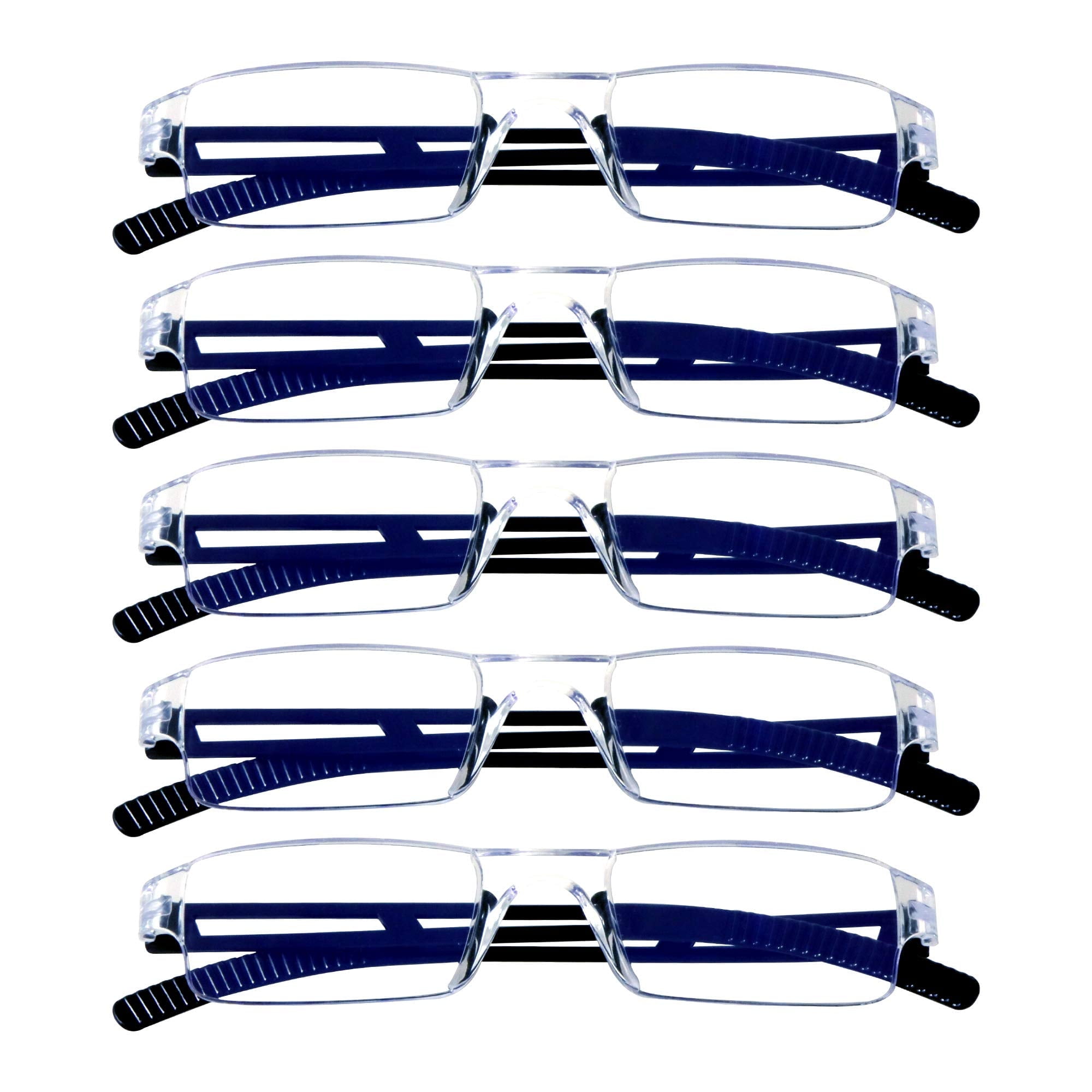 5 Pairs Reading Glasses, Blue Light Blocking Glasses, Computer Reading ...