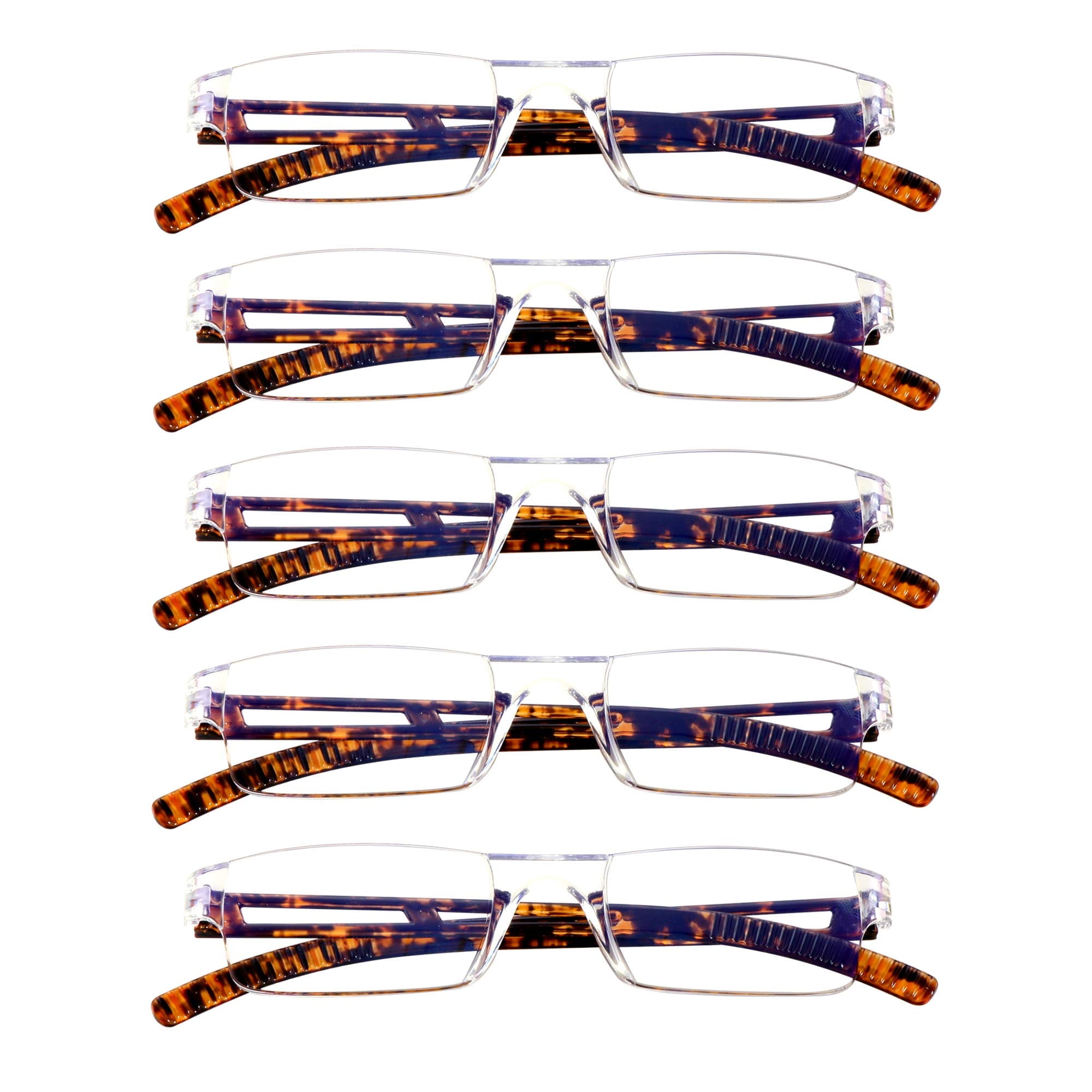 5 Pairs Reading Glasses, Blue Light Blocking Glasses, Computer Reading ...