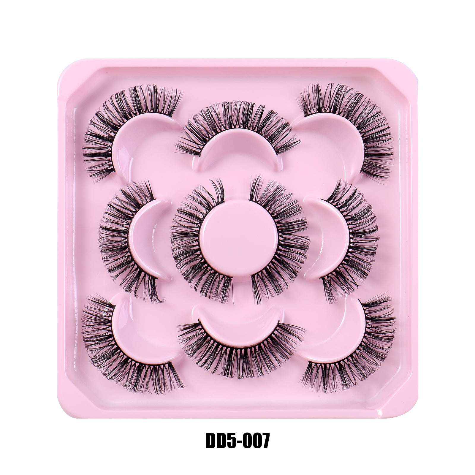 5 Pairs Russian Curl D-Curve False Eyelashes - Thick Curly Lashes ...