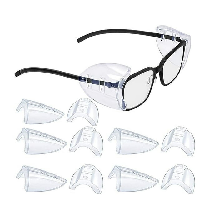 5 Pairs Safety Shields, safety shields for eyeglasses clear side ...