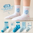 5 Pairs Sanrio Kuromi Kids Socks Melody Kawaii New Fall Winter Cartoon ...