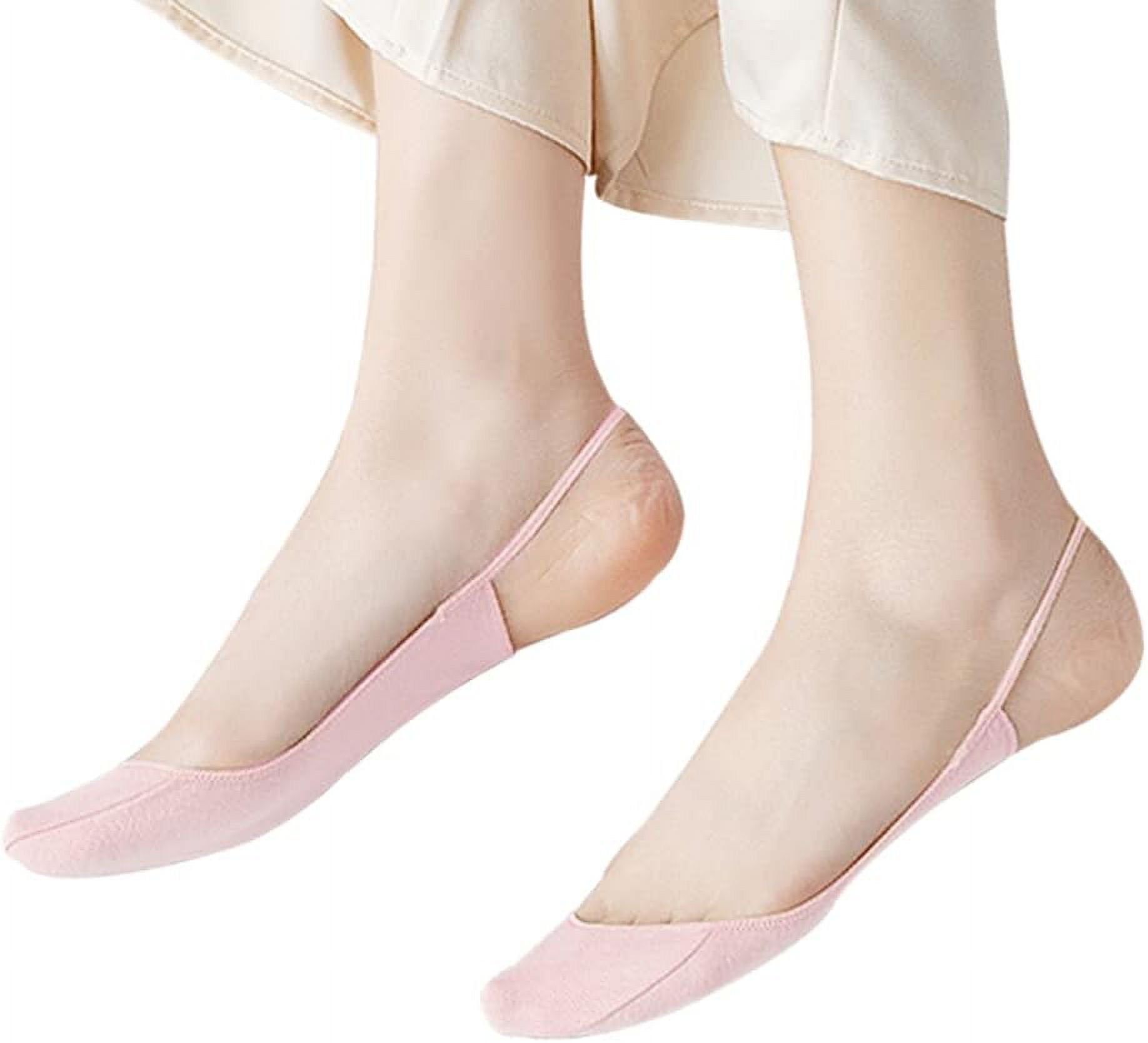 5 Pairs Sling Liner Socks, Women'S Ultra Low Cut No Show Half Liner ...