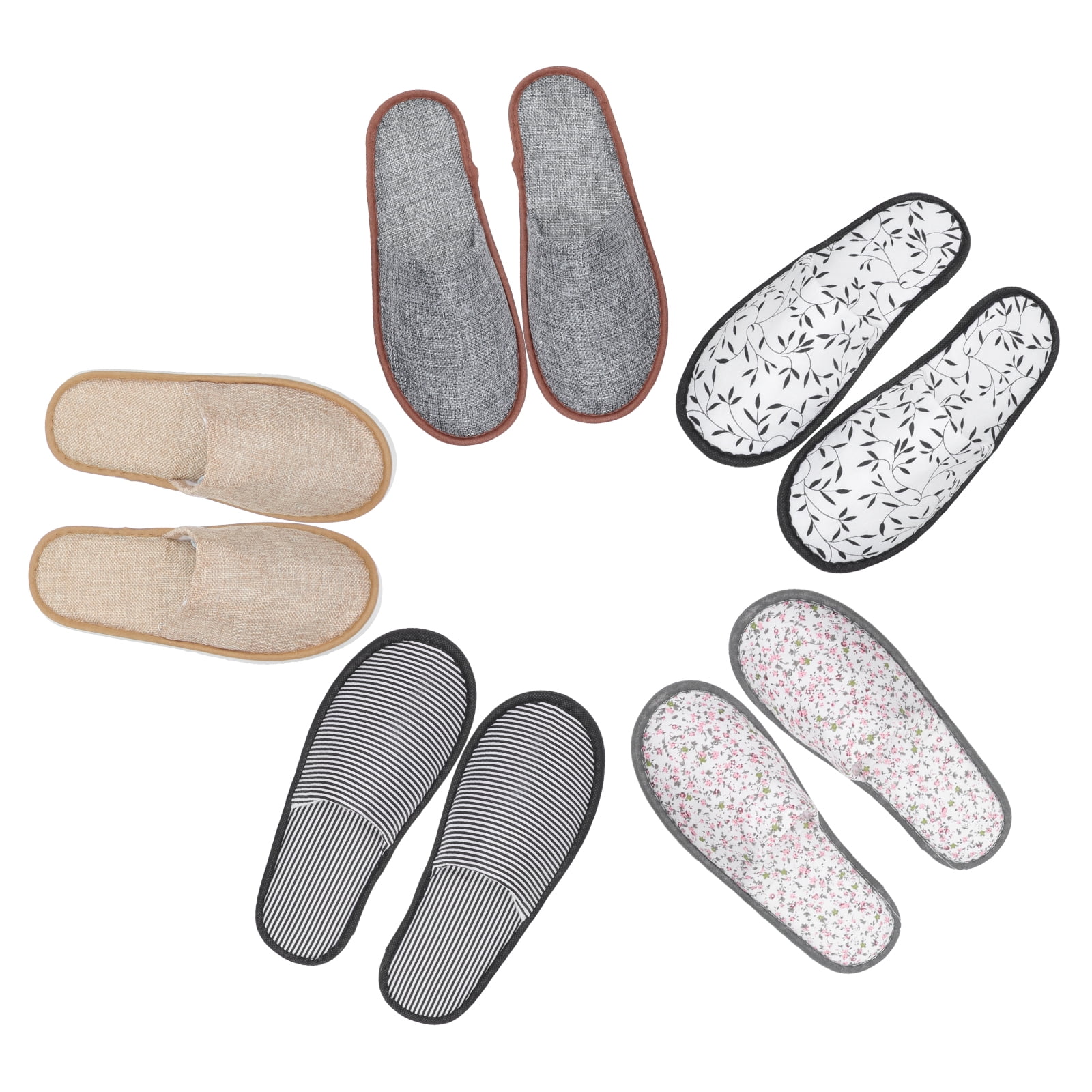 5 Pairs Slippers Hospitality Shoes Anti-slip for Man Travel House ...