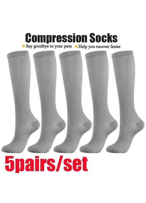 Bingfone Compression Socks for Women and Men Long Socks for Running ...