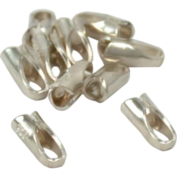 5 Pairs Sterling Silver Crimp End Caps 5mm - Walmart.com