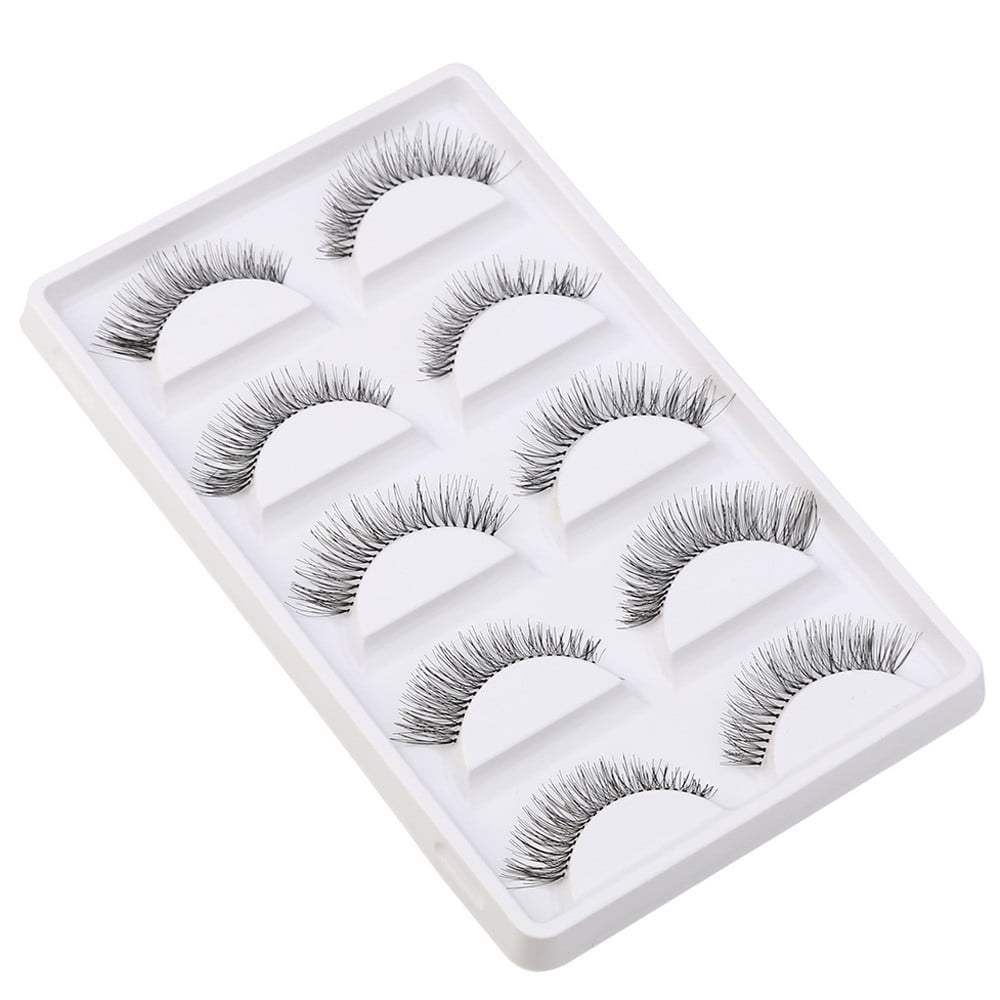 5 Pairs Thick Long Party False Eyelashes Black Band Fake Eye Lashes ...
