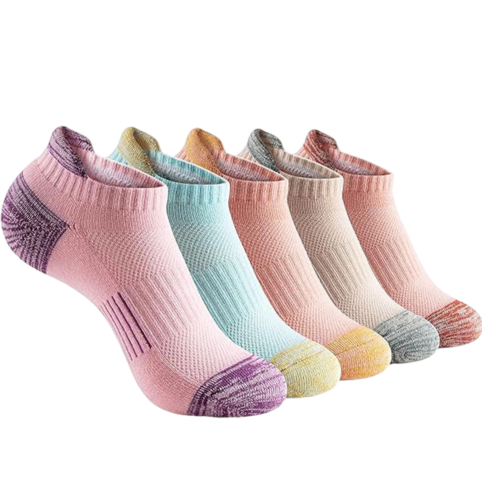 5 Pairs Trainer Socks Athletic Socks Running Sock Breathable Short ...