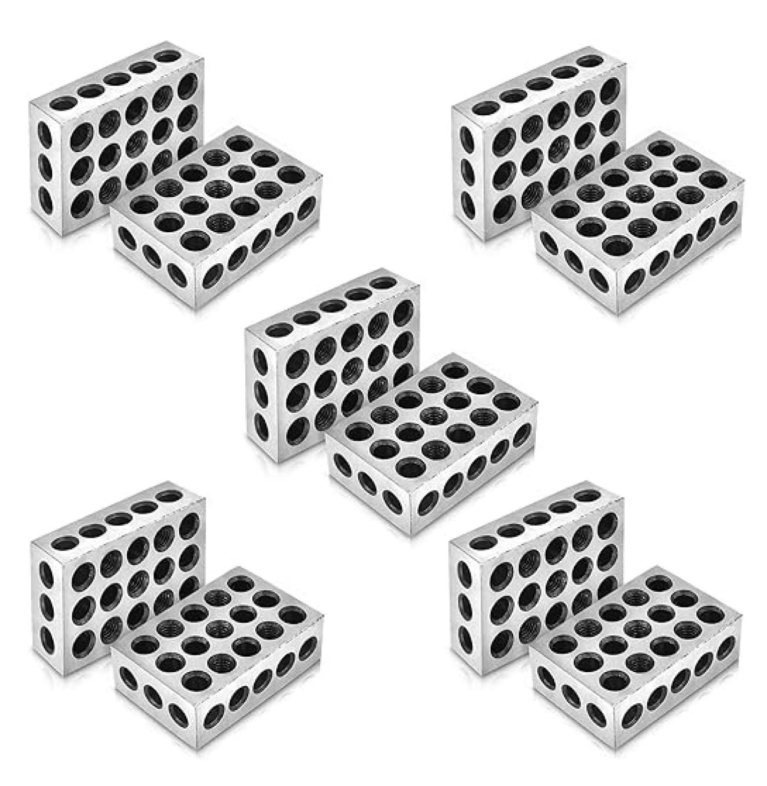 5 Pairs Ultra Precision 1-2-3 Blocks 23 Holes 1 * 2 * 3 Block 0.0002 ...