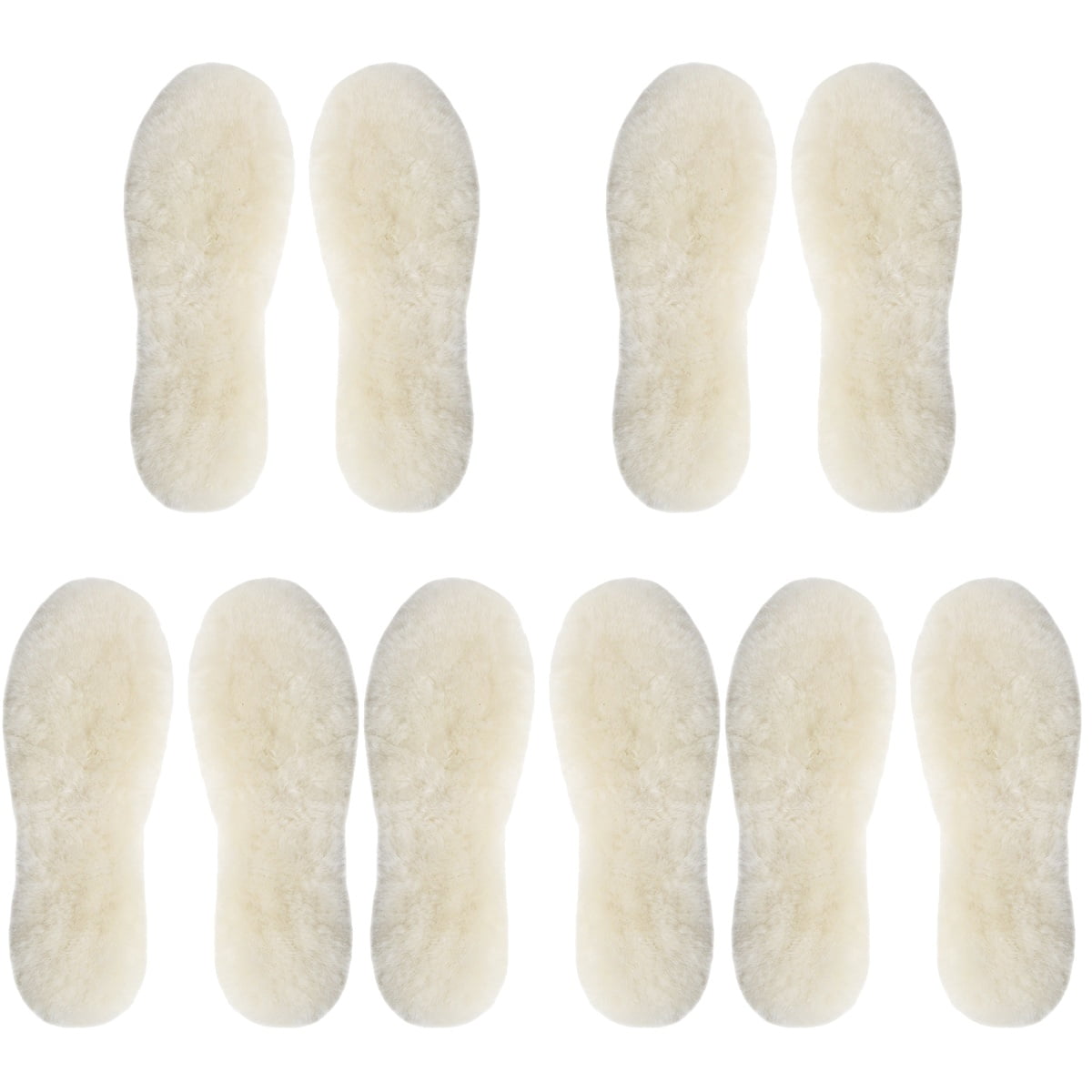 5 Pairs Warm Wool Insole Replacement Fluffy Insoles Shoe Inserts for ...