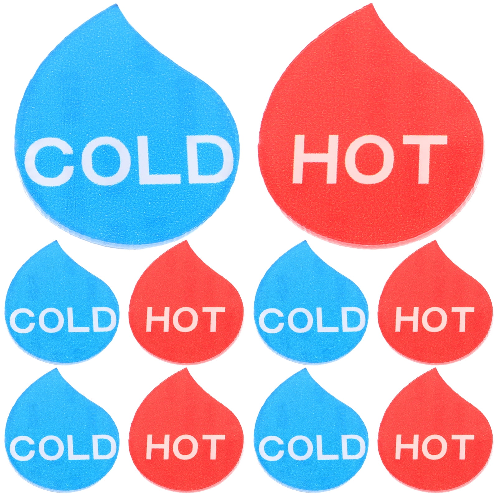 5 Pairs Water Hot Cold Signs Bathroom Faucets Sinks Hot Cold Signs for ...