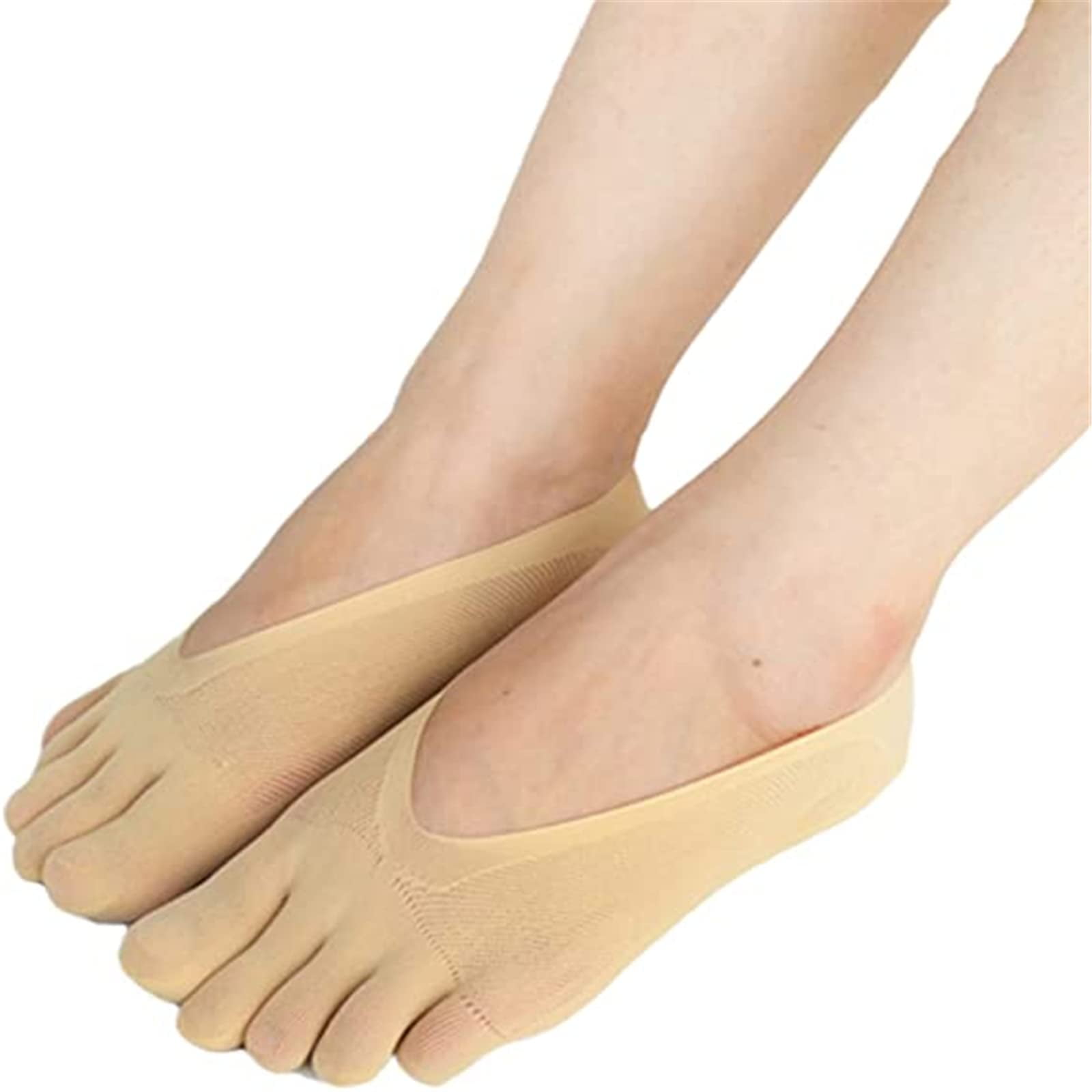 5 Pairs Women Toe Socks No Show Full Five Finger Socks Low-cut Liner ...
