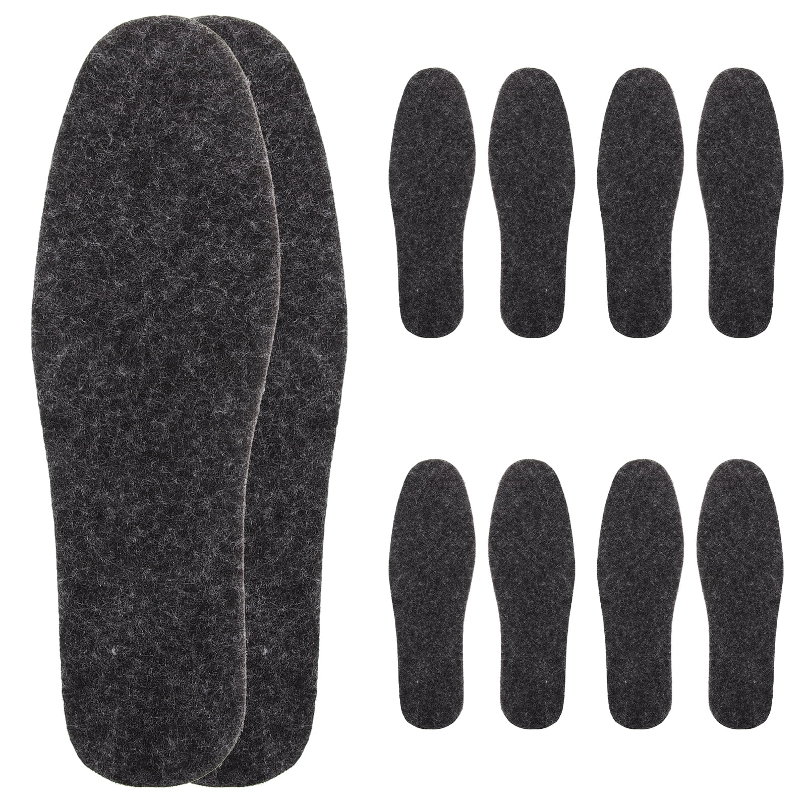 5 Pairs Winter Felt Insole Supple Shoe Cushions Warming Insoles Unisex ...