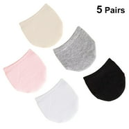 TeeHee Women's Comfy Seamless Toe Topper Liner Socks 5-Pack with Non ...