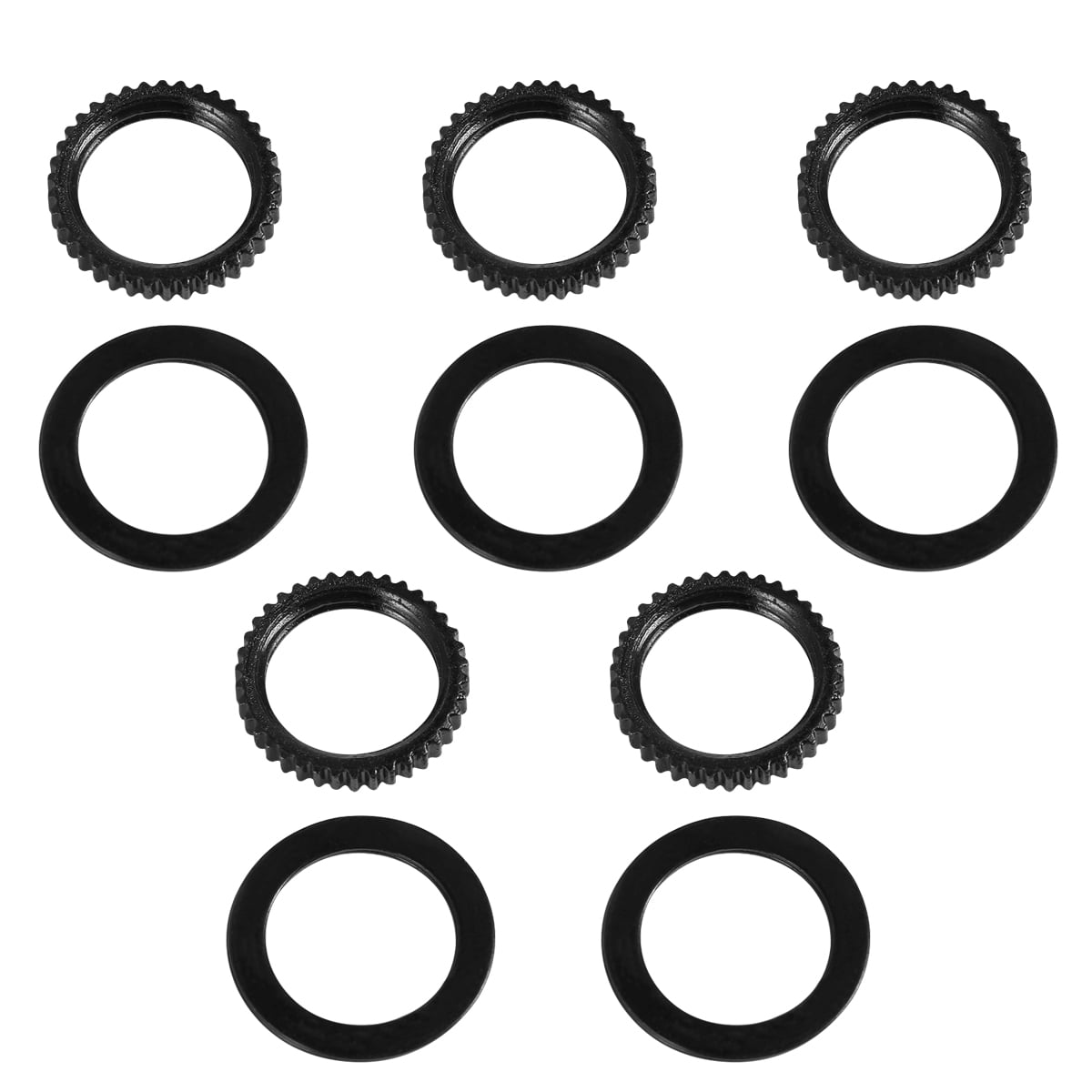 5 Pairs of M12 Electric Guitar Gear Nut Gasket 3 Gear Shake 3 Gear Nut ...