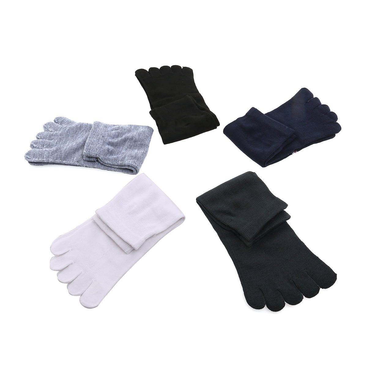 5 Pairs of Men's Comfy Five Toes Separator Socks Foot Alignment Socks ...