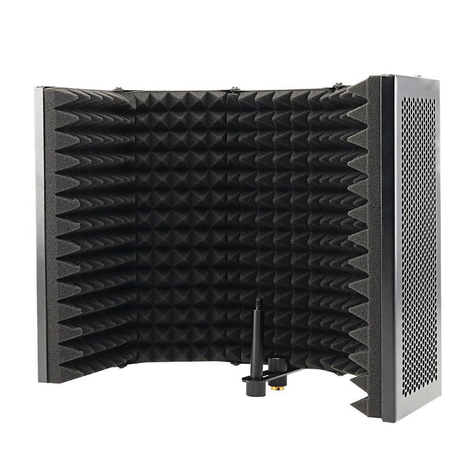 5 Panel Foldable Microphone Isolation Shield Recording Sound Absorber ...
