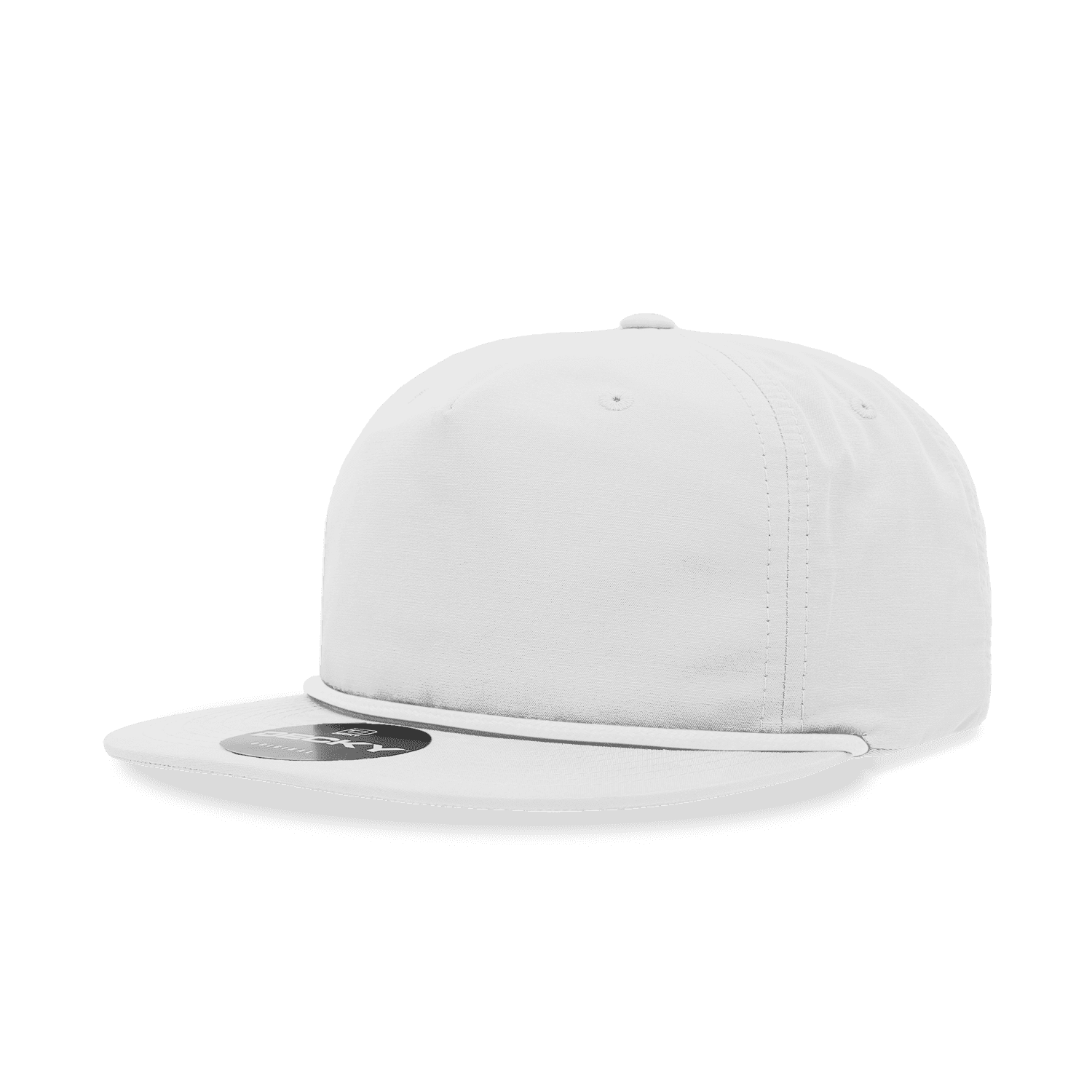 Decky 6032 5 Panel High Profile Relaxed Cotton Blend Rope Hat-White ...
