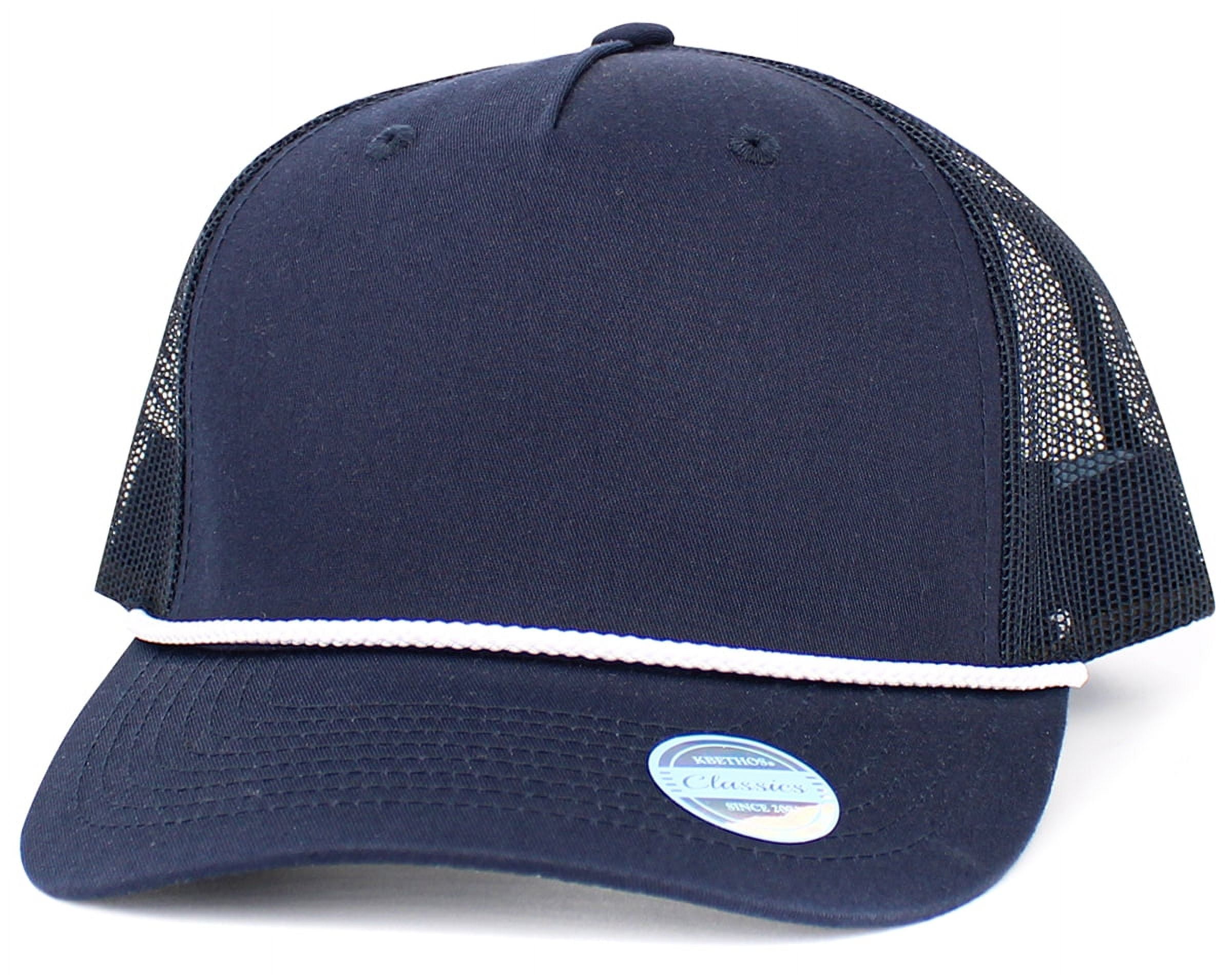 5 Panel Mesh Back Rope Trucker Hat Adjustable Snapback Baseball Cap ...