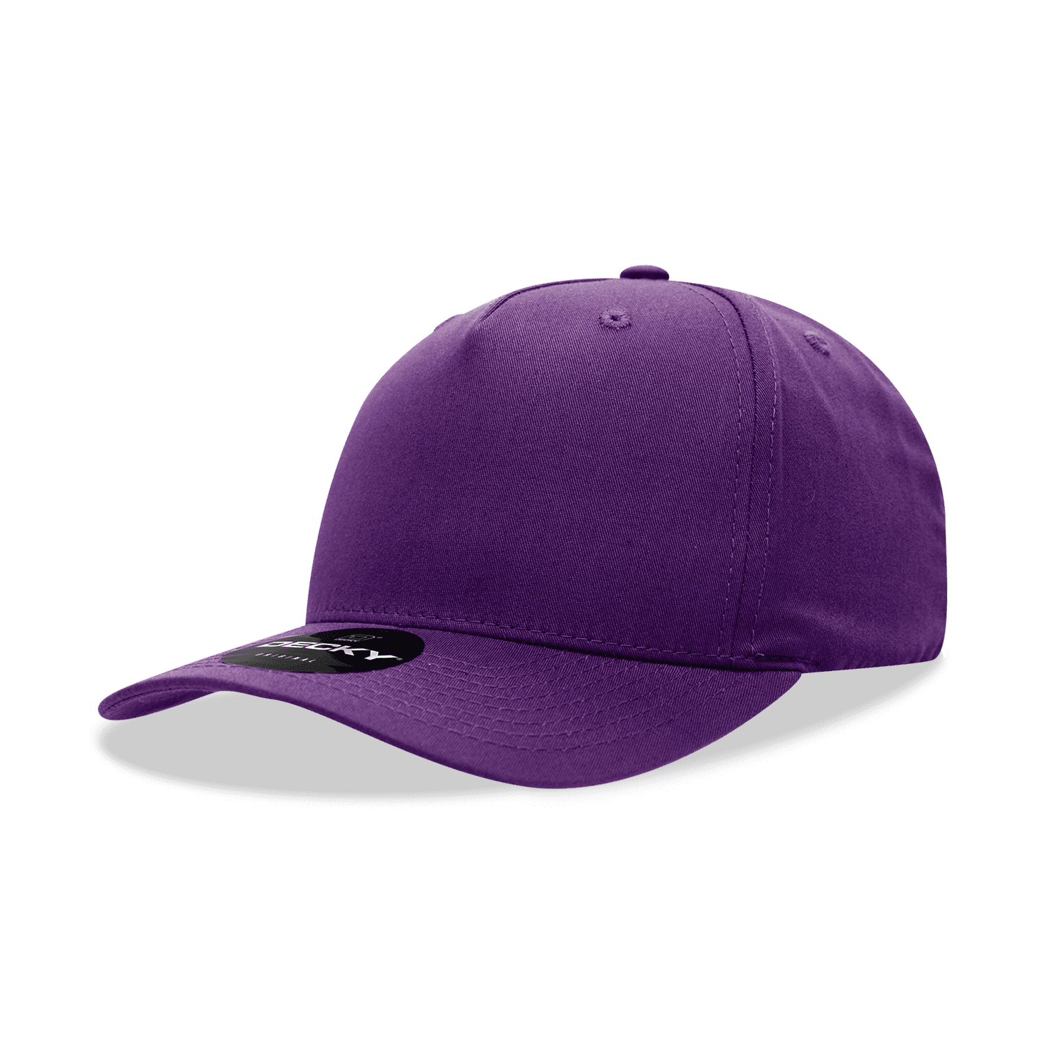 Decky 6024 5 Panel Mid Profile Structured Cotton Blend Cap-Purple ...