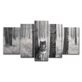 5 Panel Wall Art Picture Watchful Wolf Eyes In The Wild Prints On ...