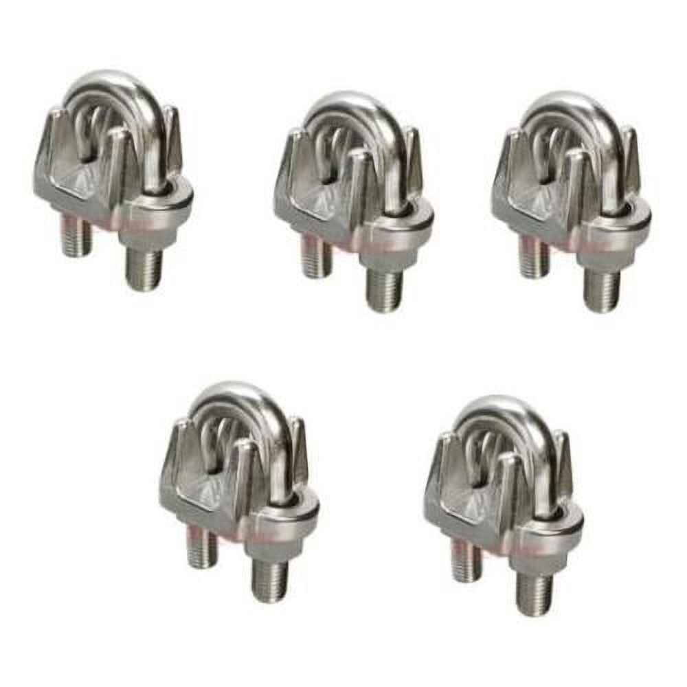 5 Pc 3/16'' Marine Stainless Steel 316 Heavy Duty Wire Rope Clips Cable ...