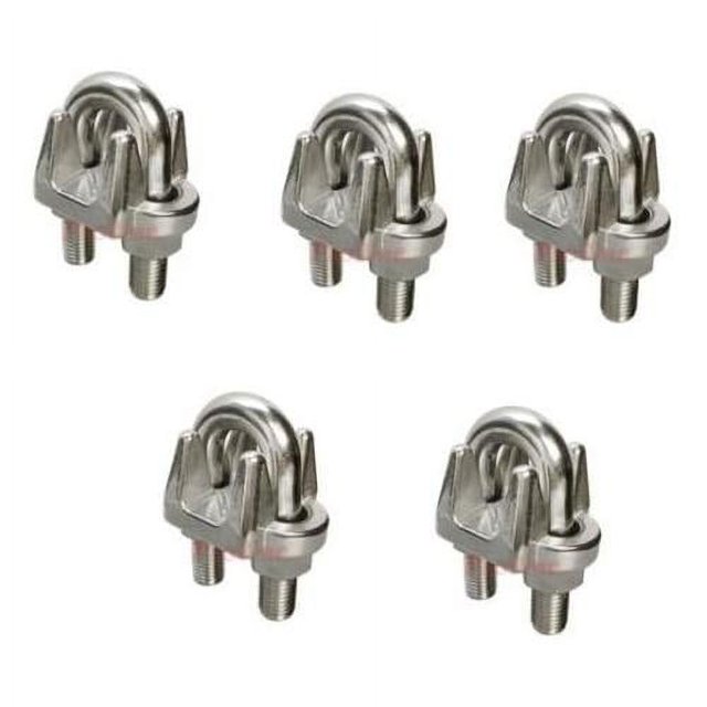 5 Pc 3/16'' Marine Stainless Steel 316 Heavy Duty Wire Rope Clips Cable ...