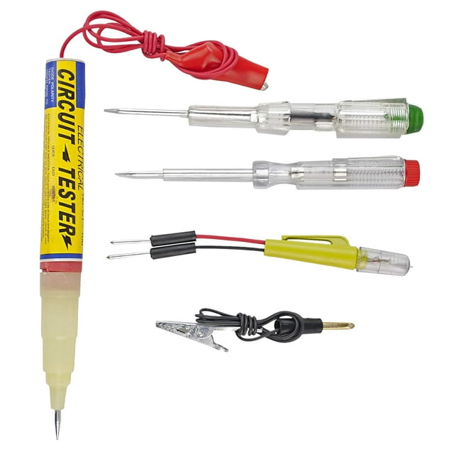 5 Pc. Circuit & Voltage Testing Kit | Includes Continuity, Plug, Auto ...