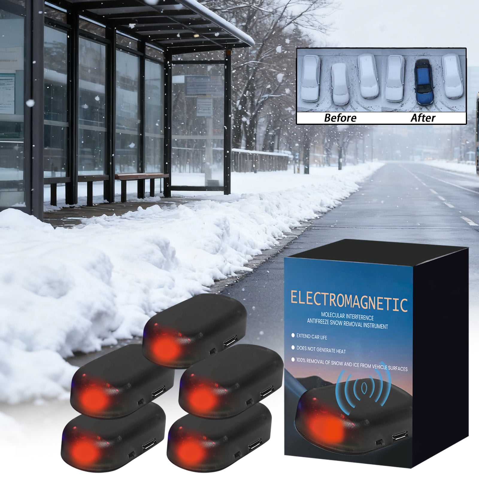 5 Pc Electromagnetic Molecular Interference Antifreeze Snow Removal ...