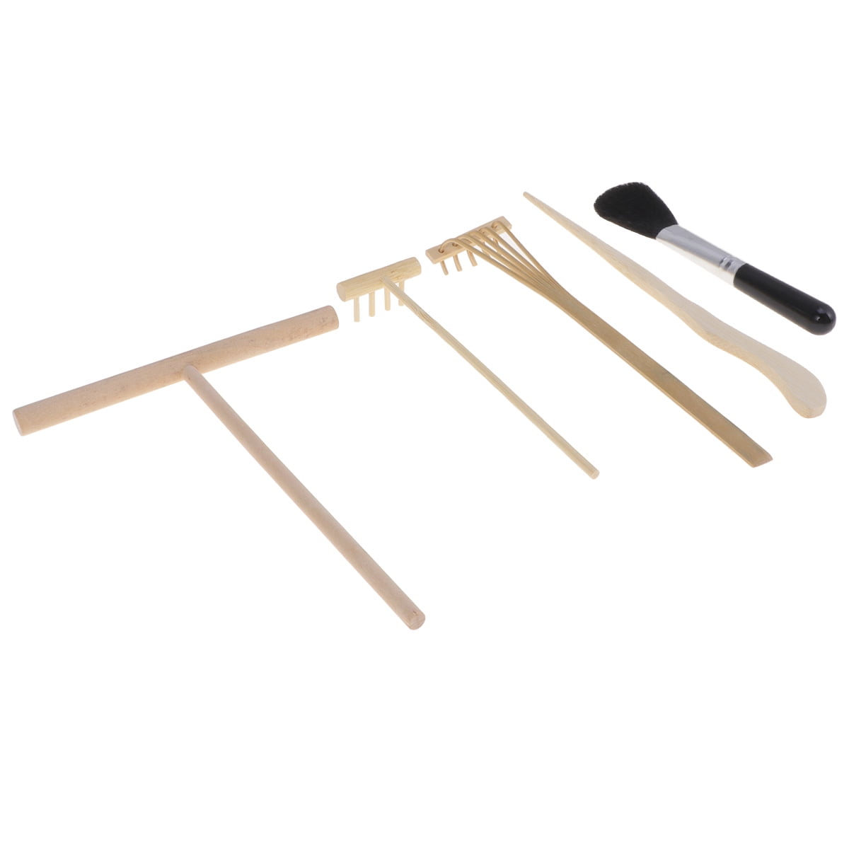 5 Pc Mini Tooth Rake Garden Rakes Minimalist Tool Japanese Set Wooden ...