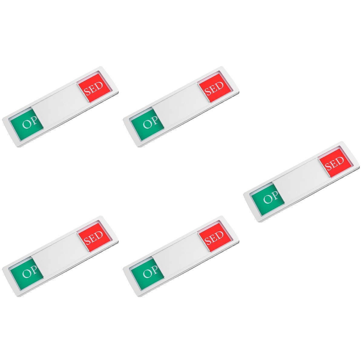 5 Pc Signage Emblems Privacy Home Signboard Desk Signs Magnetic Slider ...