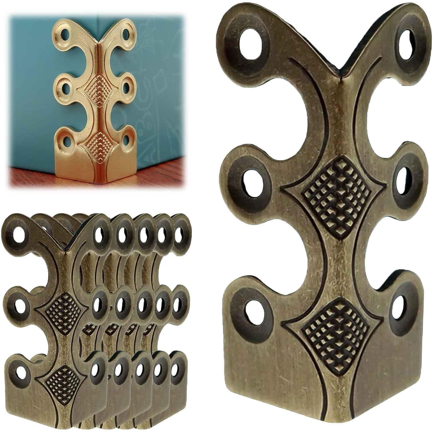 5 Pc Skiffers Baseboard Corner Protectors, 2025 New Metal Corner ...