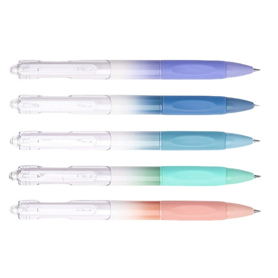 5 Pcs 0.5mm Gel Inks Pen Aesthetic Neutral Pen Retractable Black Inks ...