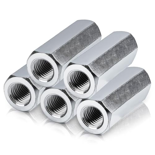 5 Pcs 014973322175 Coupling Nuts 3/8-24 x 1-1/8" Hex Coupling Nut with ...