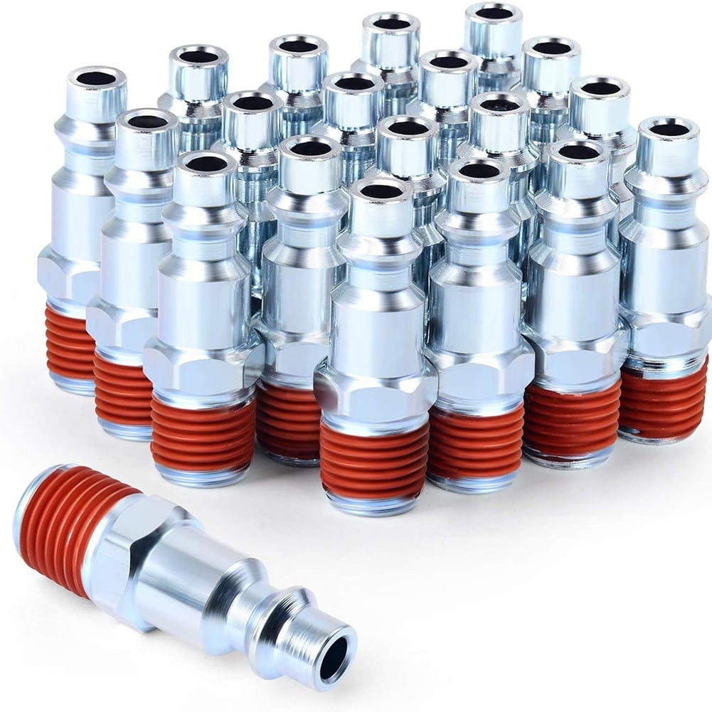 5 Pcs 1/4 Inch NPT External Thread Pneumatic Quick Coupling Male ...