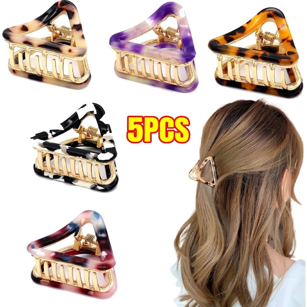5 Pcs 1.7 Inch Small Claw Clips Acetate Hair Jaw Clips for Thick Hair ...