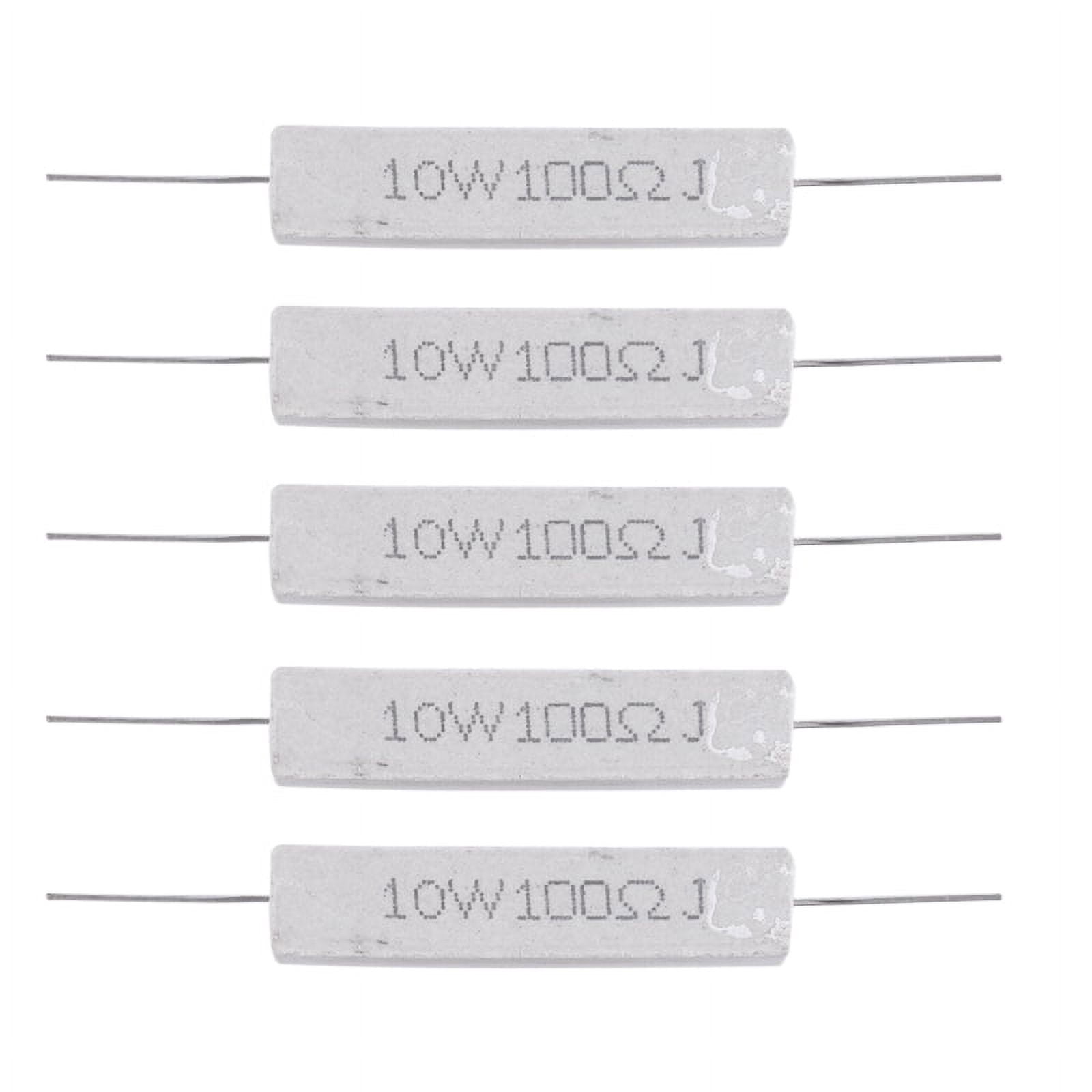 5 Pcs 10W Watt 100 Ohm 5% Axial Wirewound Cement Resistors,5 x Cement ...