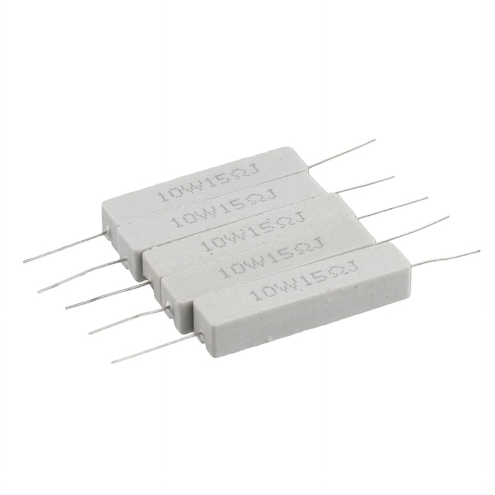 5 Pcs 10W Watt 15 ohm 5% Wirewound Ceramic Cement Resistor,5 x Cement ...