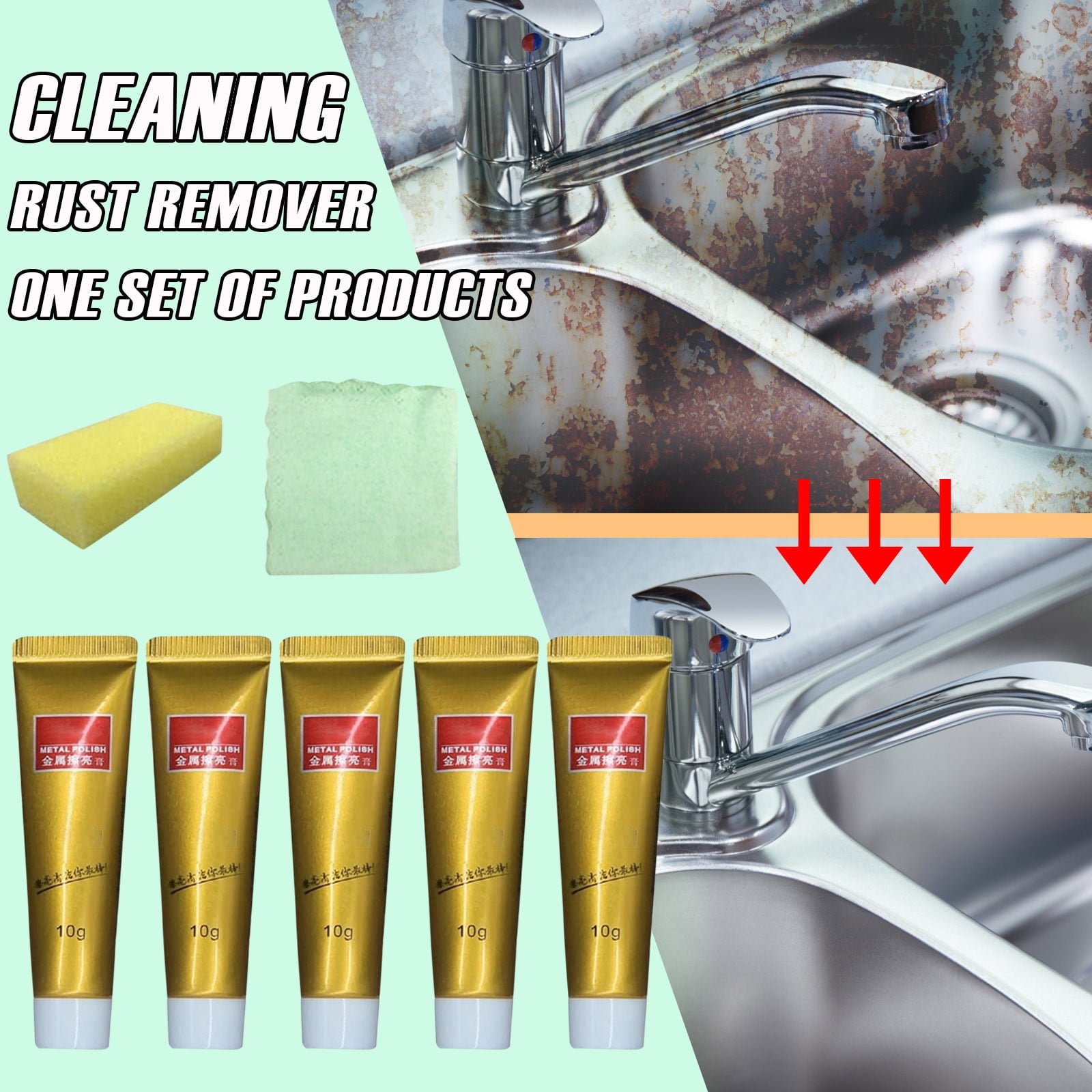 5 Pcs 10ml Metal Polishing Paste, Metal Polish Cream, Metal Cleaning ...